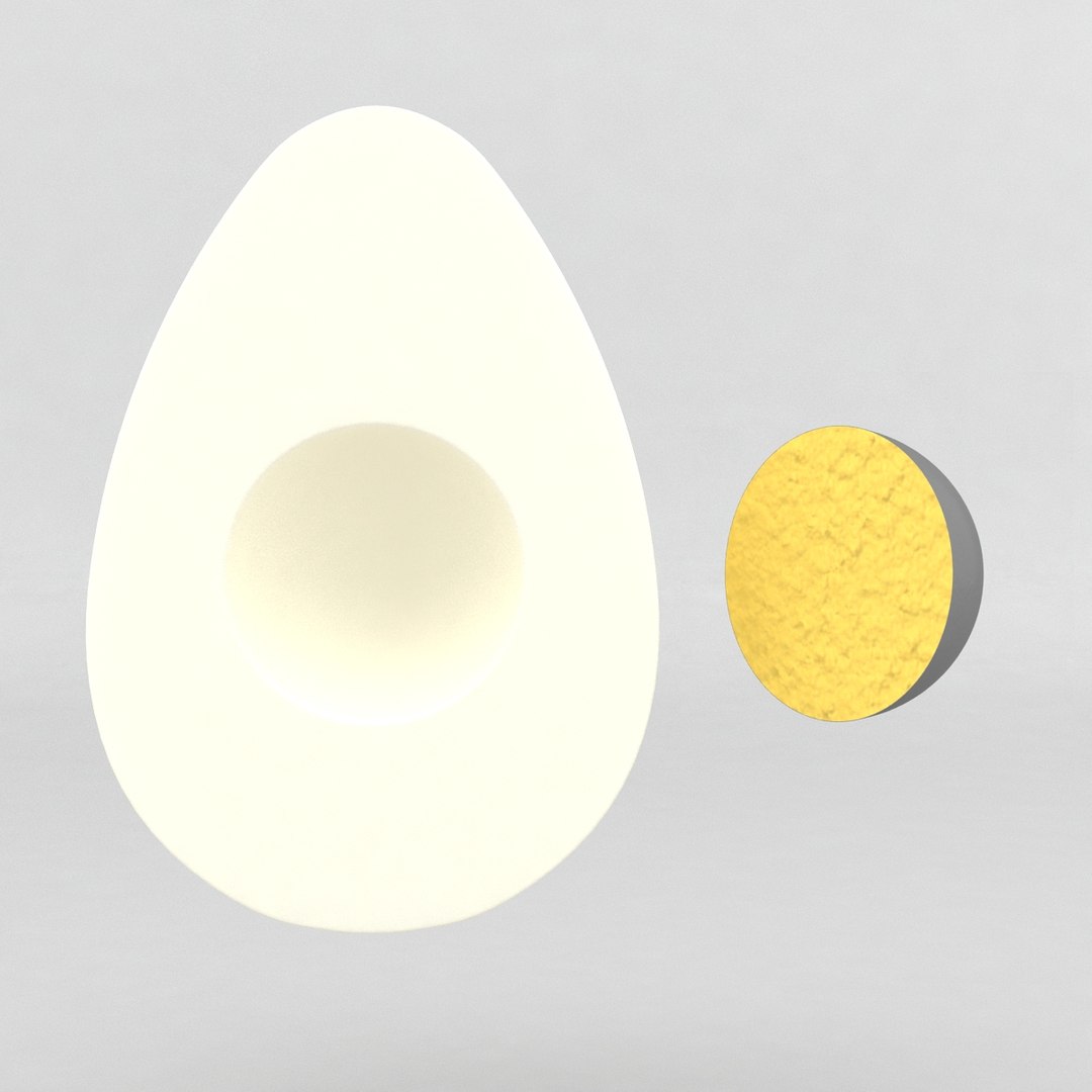 egg shell white 3d model