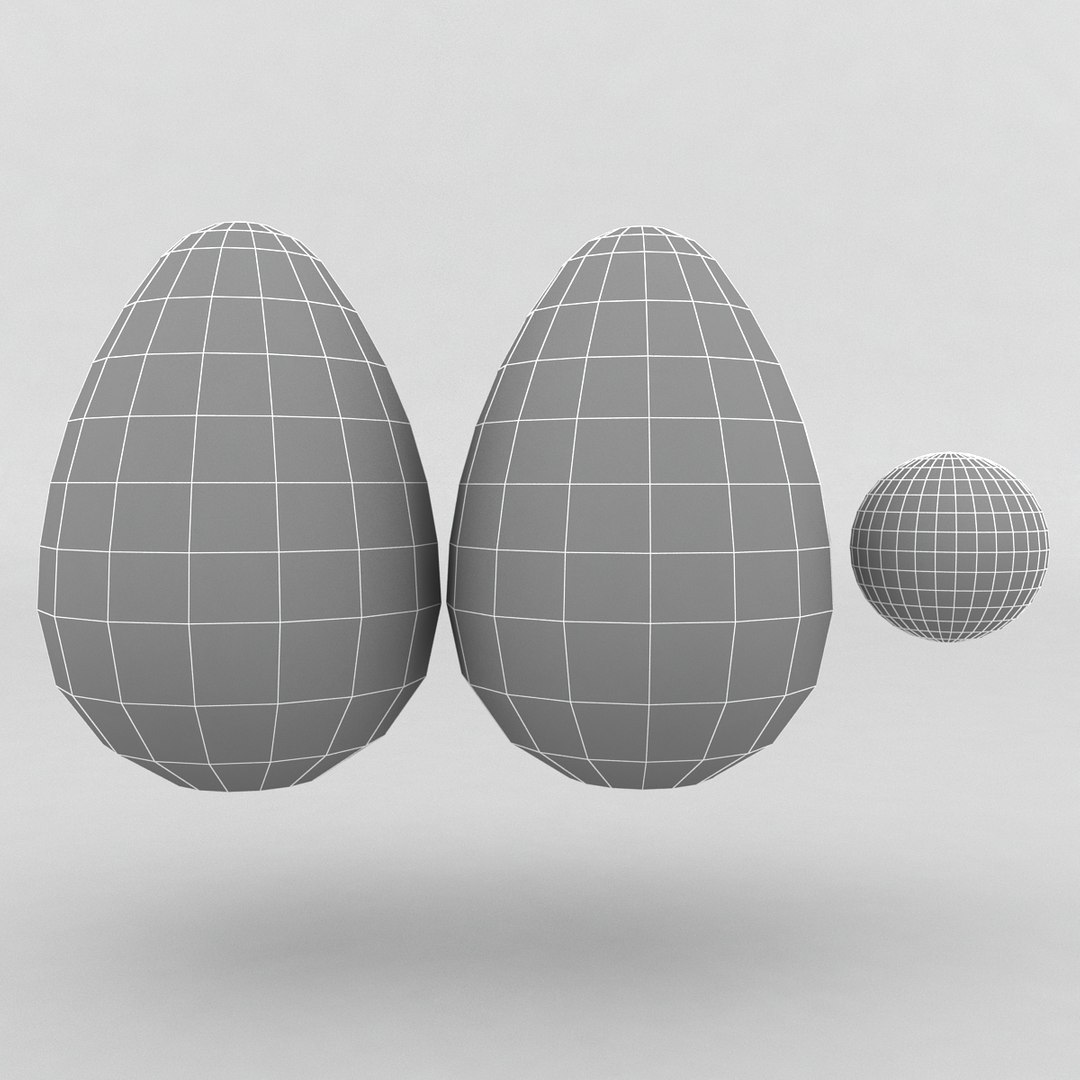 egg shell white 3d model