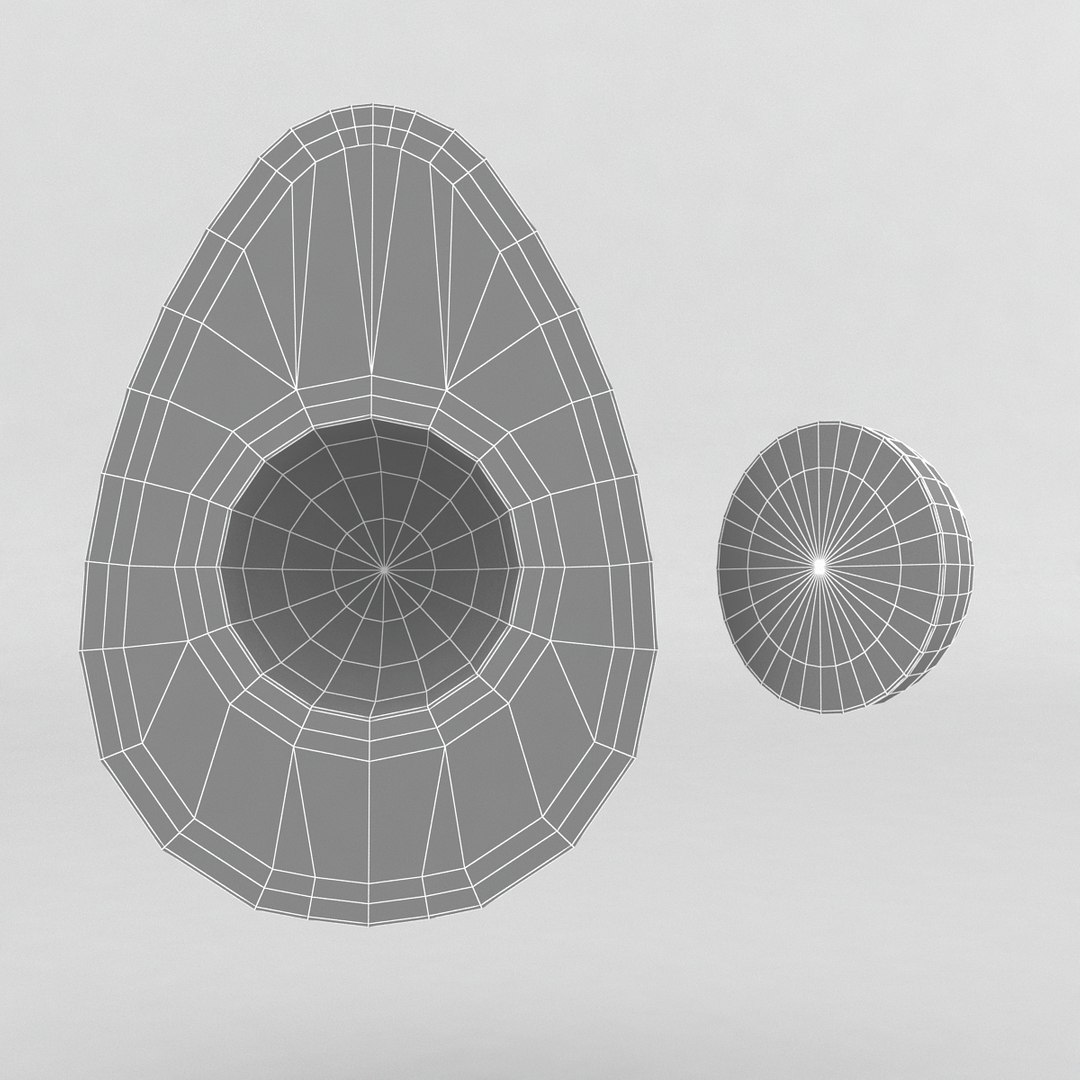egg shell white 3d model