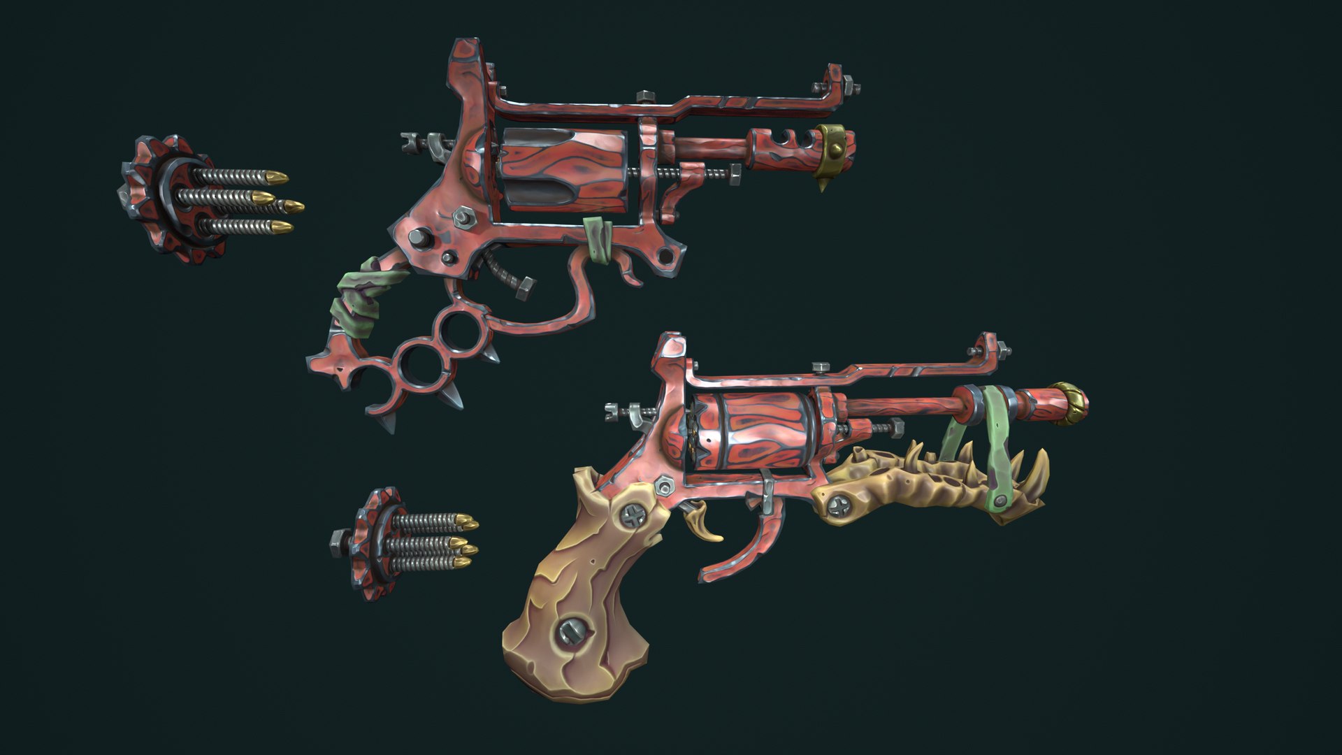 Modular Stylized Desert Revolver 3D Model - TurboSquid 2324430