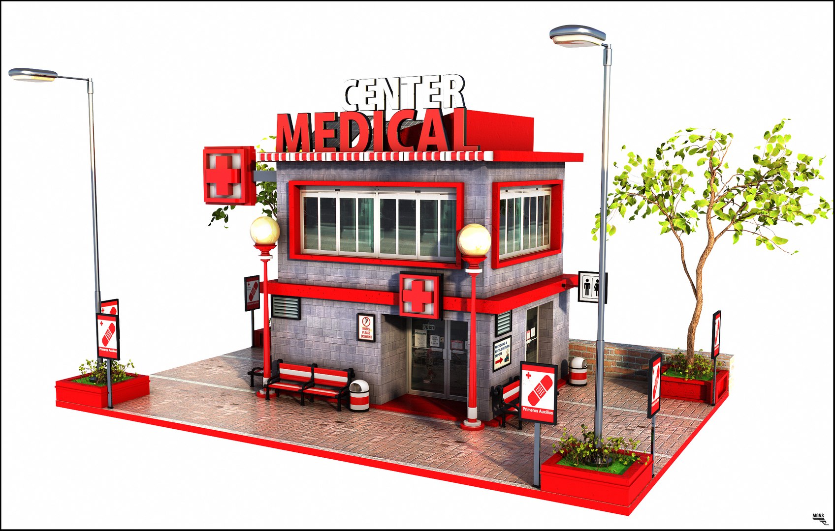 Medical Center 3D Model - TurboSquid 1158181