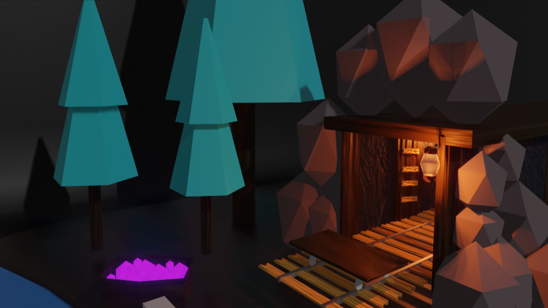 Low Poly Mine 3D - TurboSquid 1823207