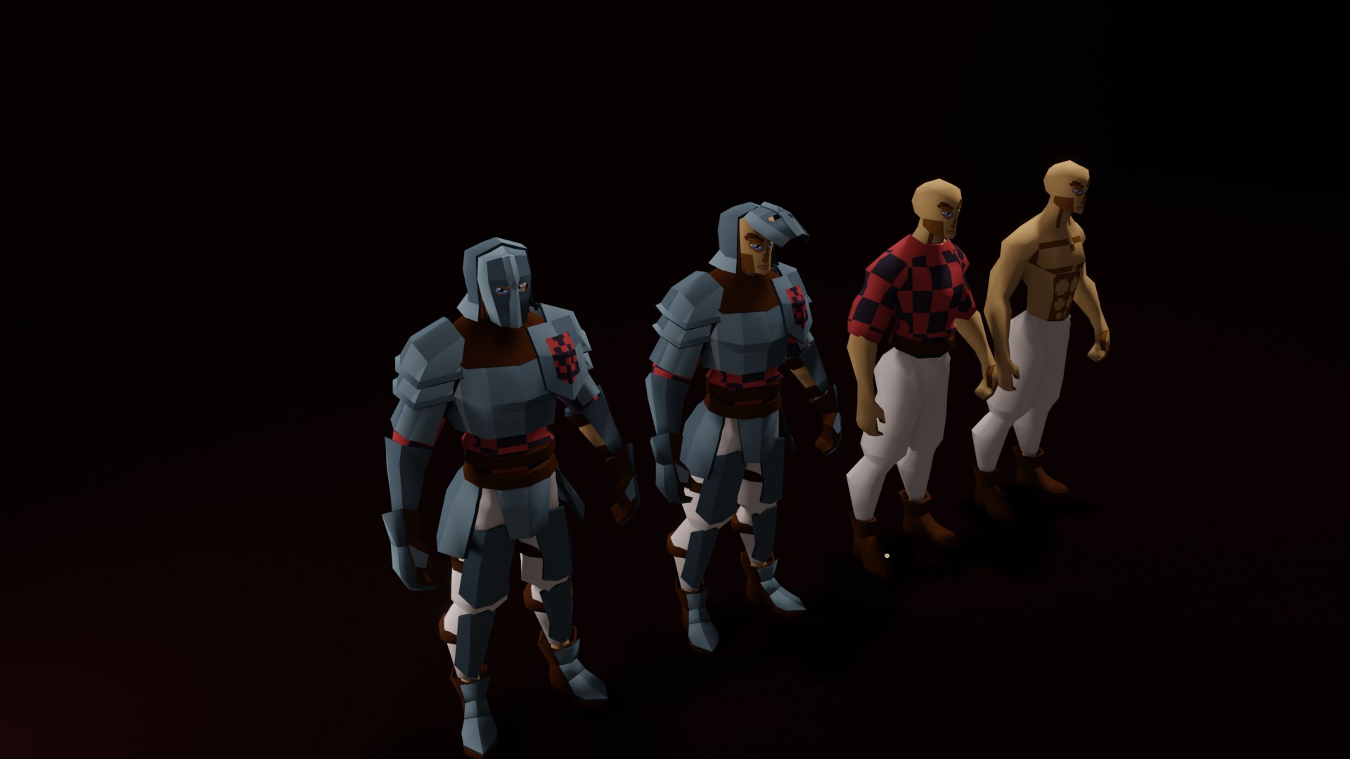 4 Low Poly Knight Character model - TurboSquid 2012119
