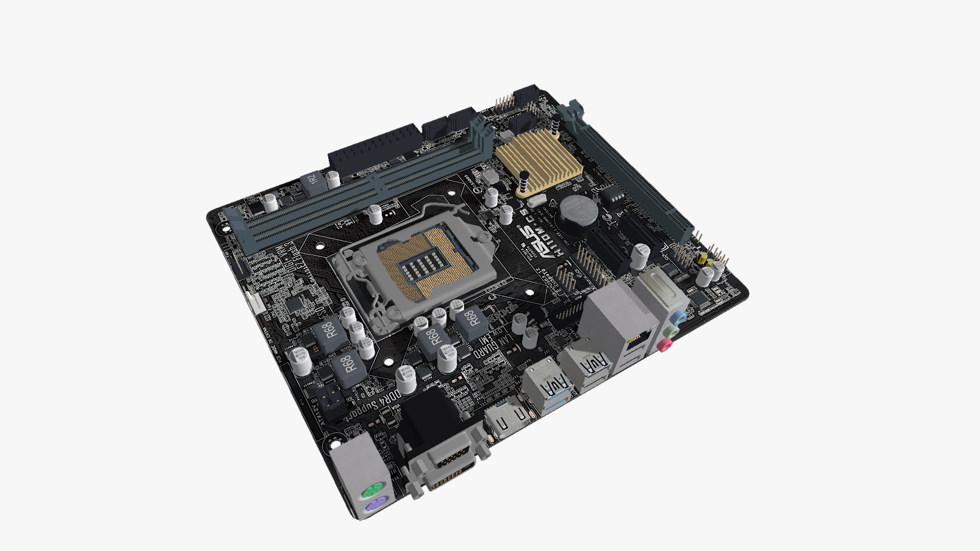 3D PC Motherboard MicroATX Mk01 - TurboSquid 1954825