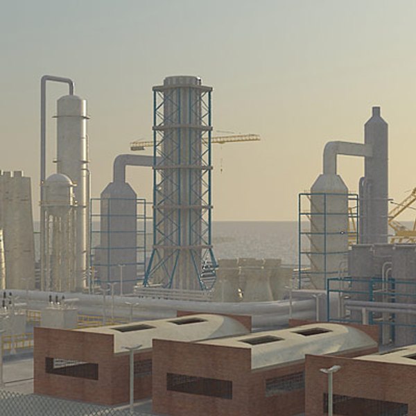 3d model industrial harbour ship