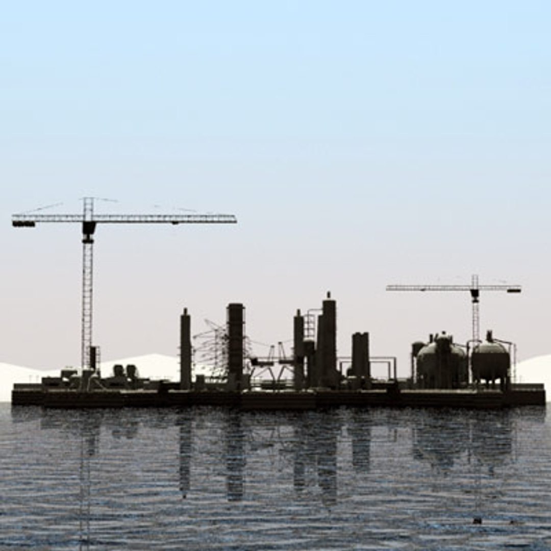 3d model industrial harbour ship