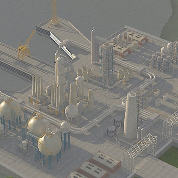 3d model industrial harbour ship