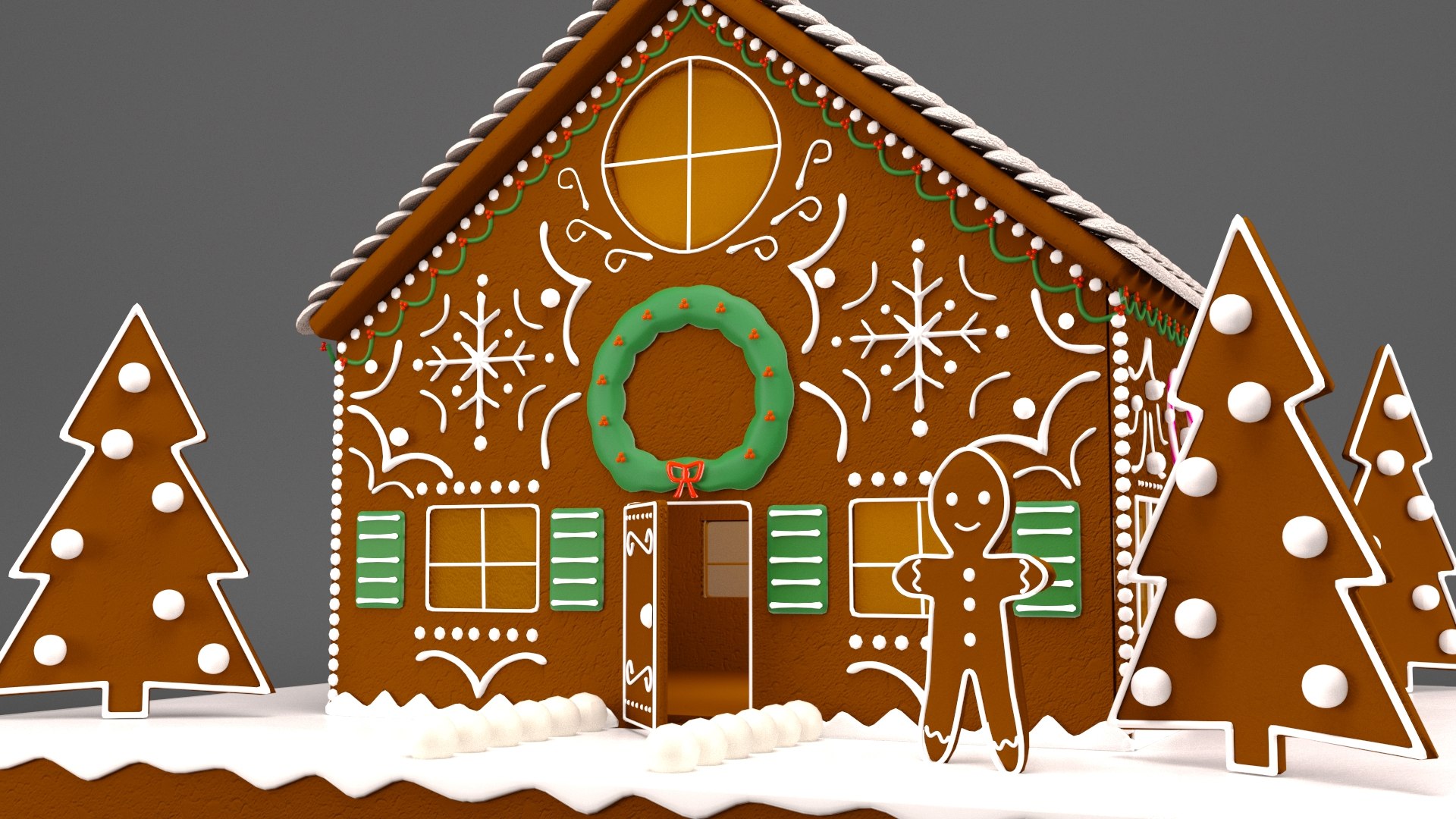 Gingerbread House 3D - TurboSquid 1824480