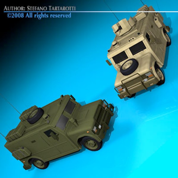 3d model military armored vehicle