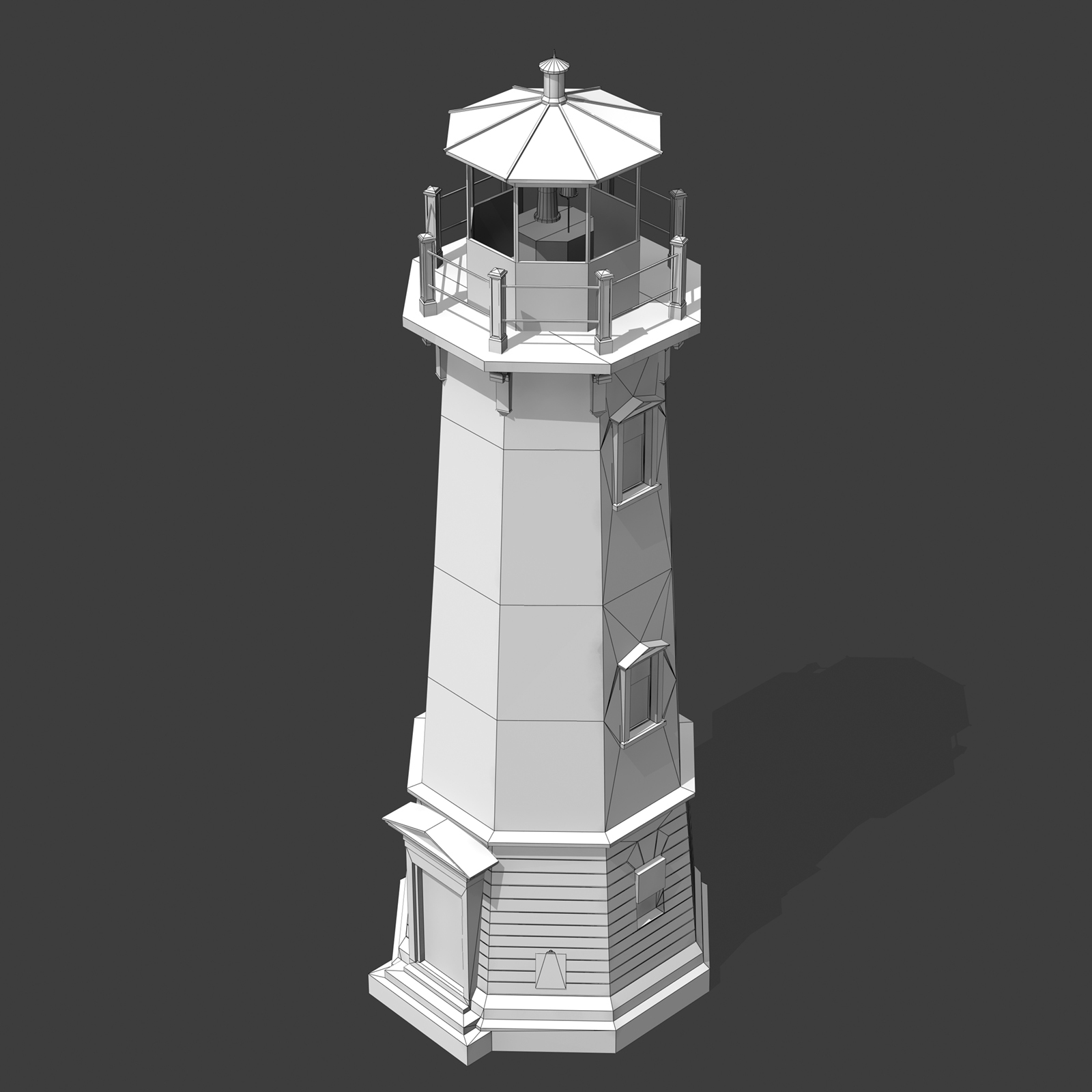 louisbourg lighthouse 3d model