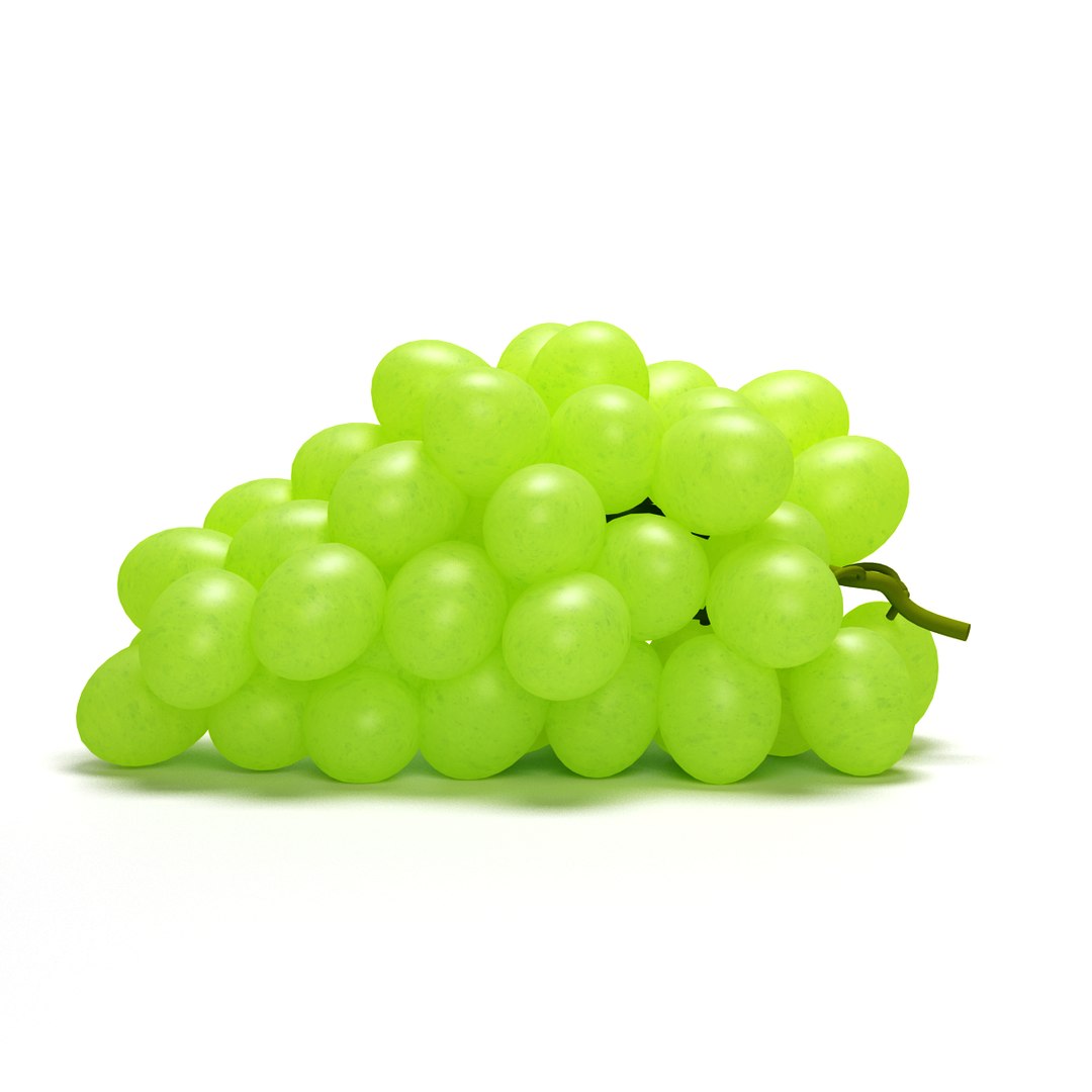 3d Green Grapes Model