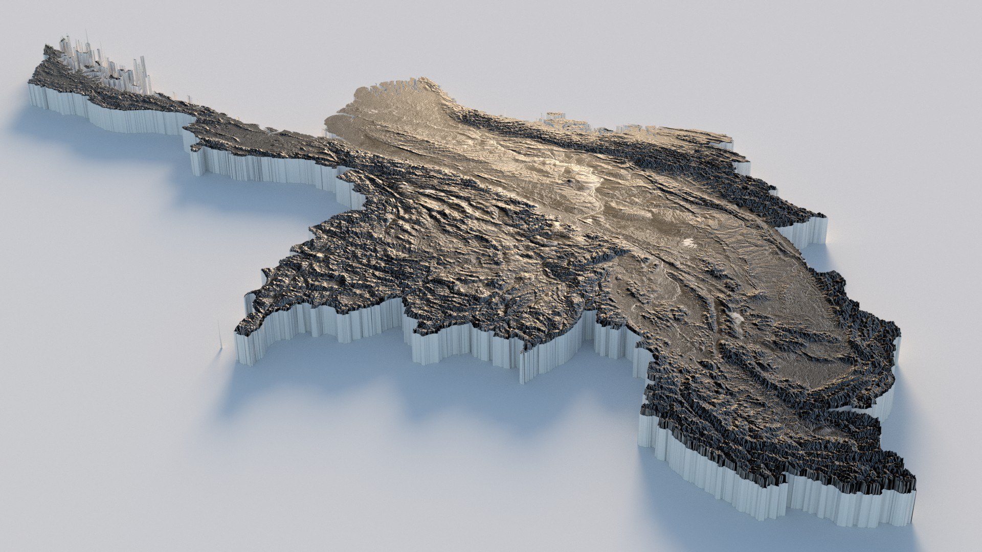 Myanmar Terrain Map 3D Model - TurboSquid 2336538