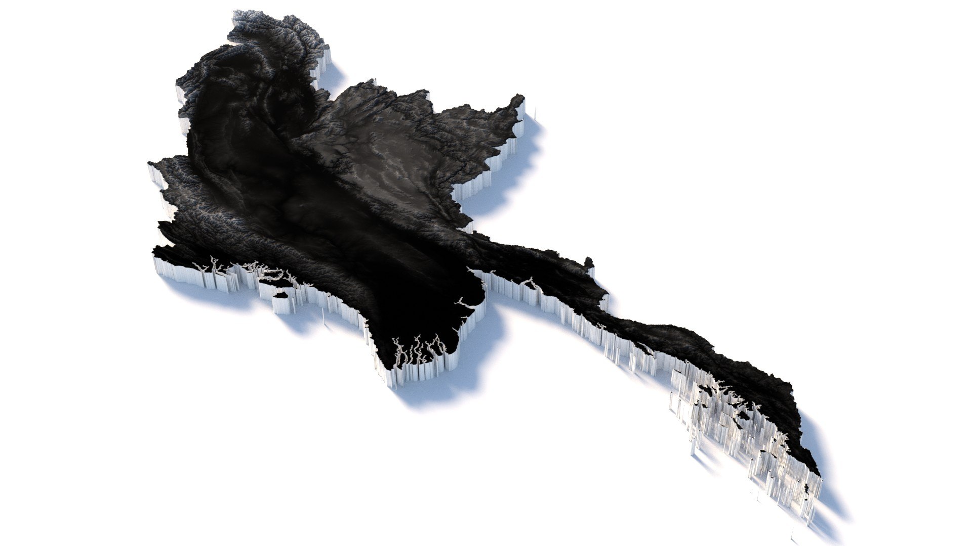 Myanmar Terrain Map 3D Model - TurboSquid 2336538