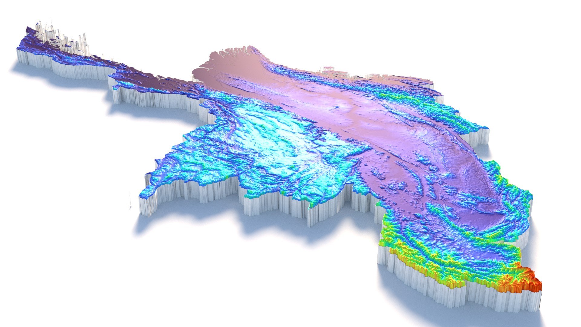 Myanmar Terrain Map 3D Model - TurboSquid 2336538