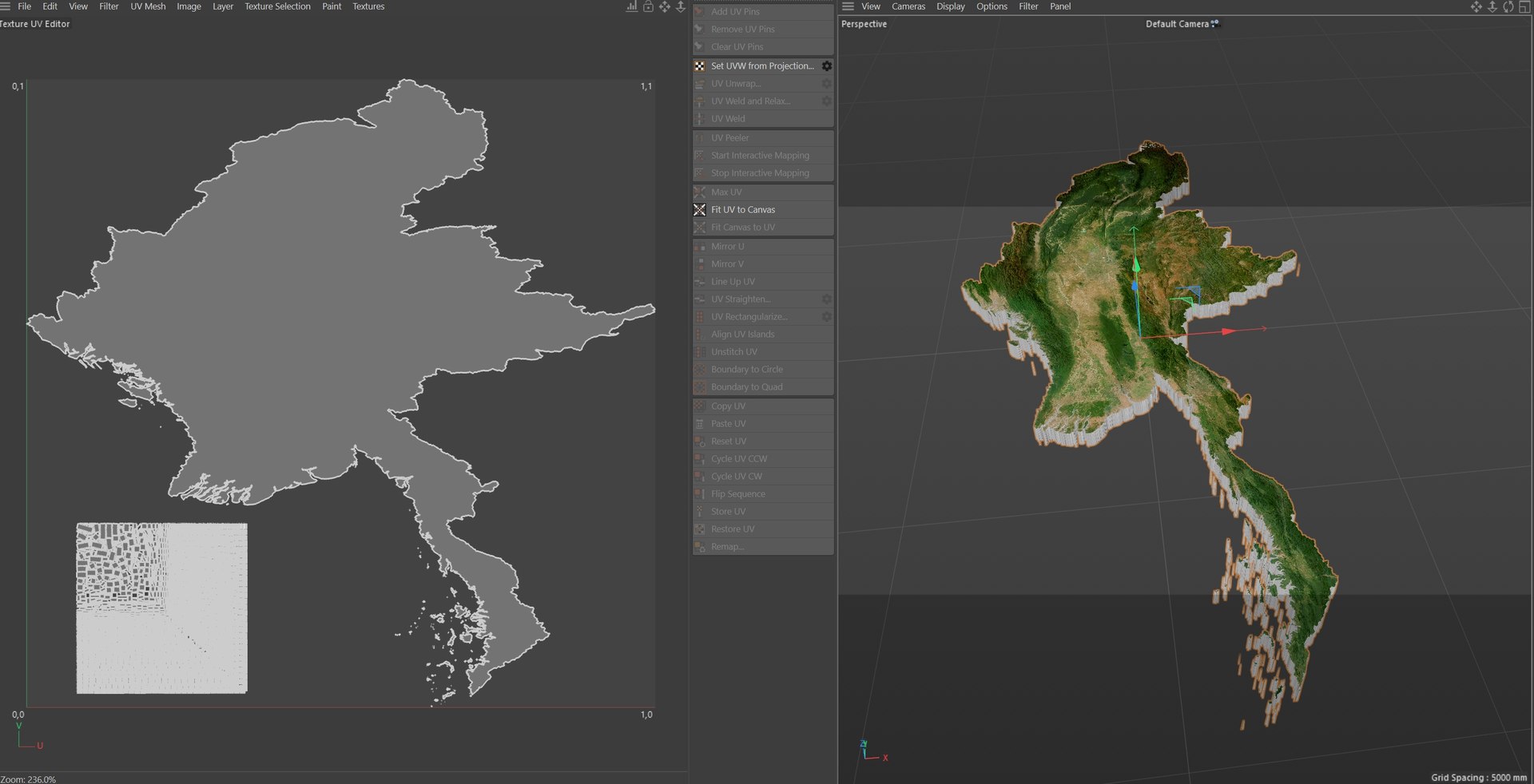Myanmar Terrain Map 3D Model - TurboSquid 2336538