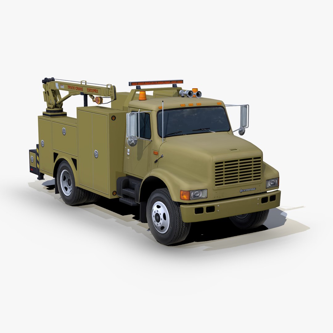 3D International 4900 1998 Utility truck s02 model - TurboSquid 2074678