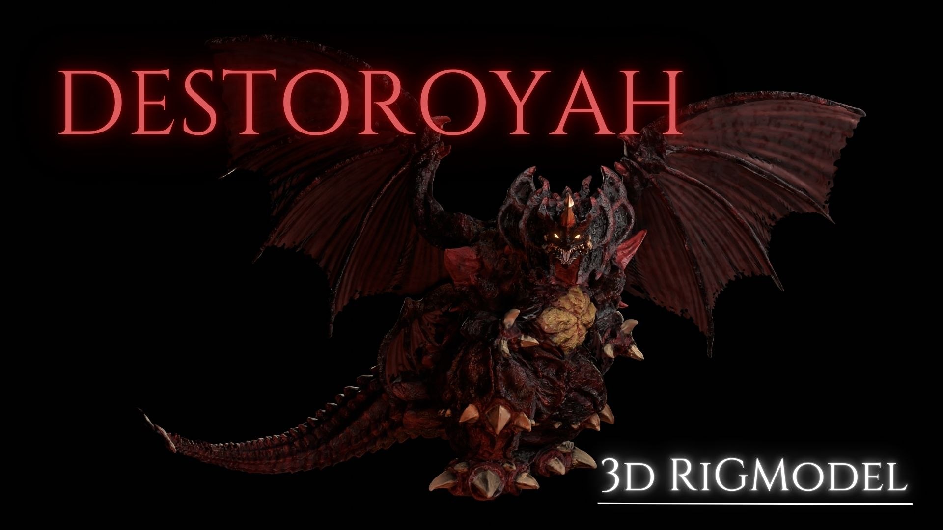 Destoroyah Kaiju Low-poly 3d Rigged Model 3D Model - TurboSquid 2313619
