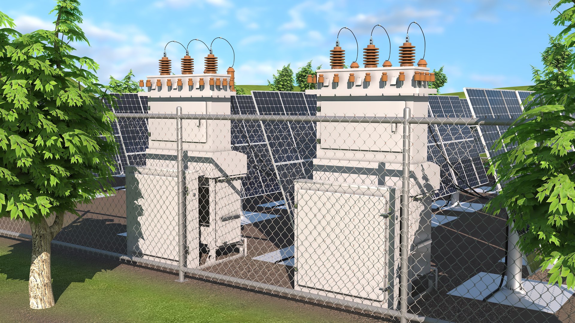 3D Model Solar Power Plant - TurboSquid 2275106