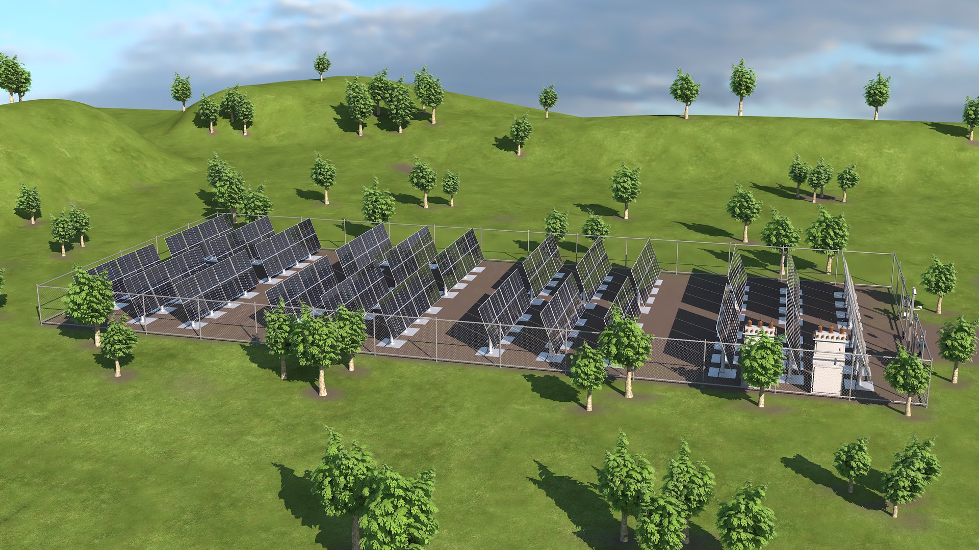 3D Model Solar Power Plant - TurboSquid 2275106
