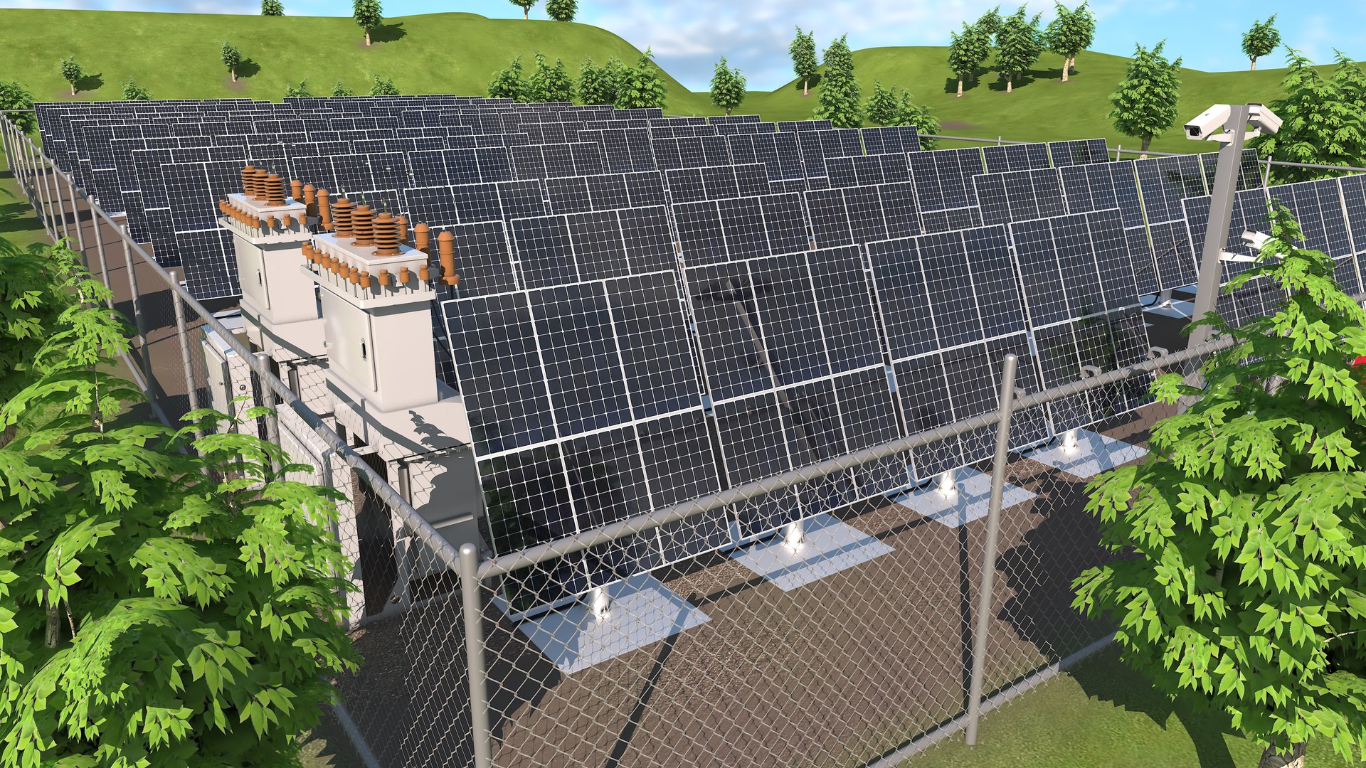 3D Model Solar Power Plant - TurboSquid 2275106