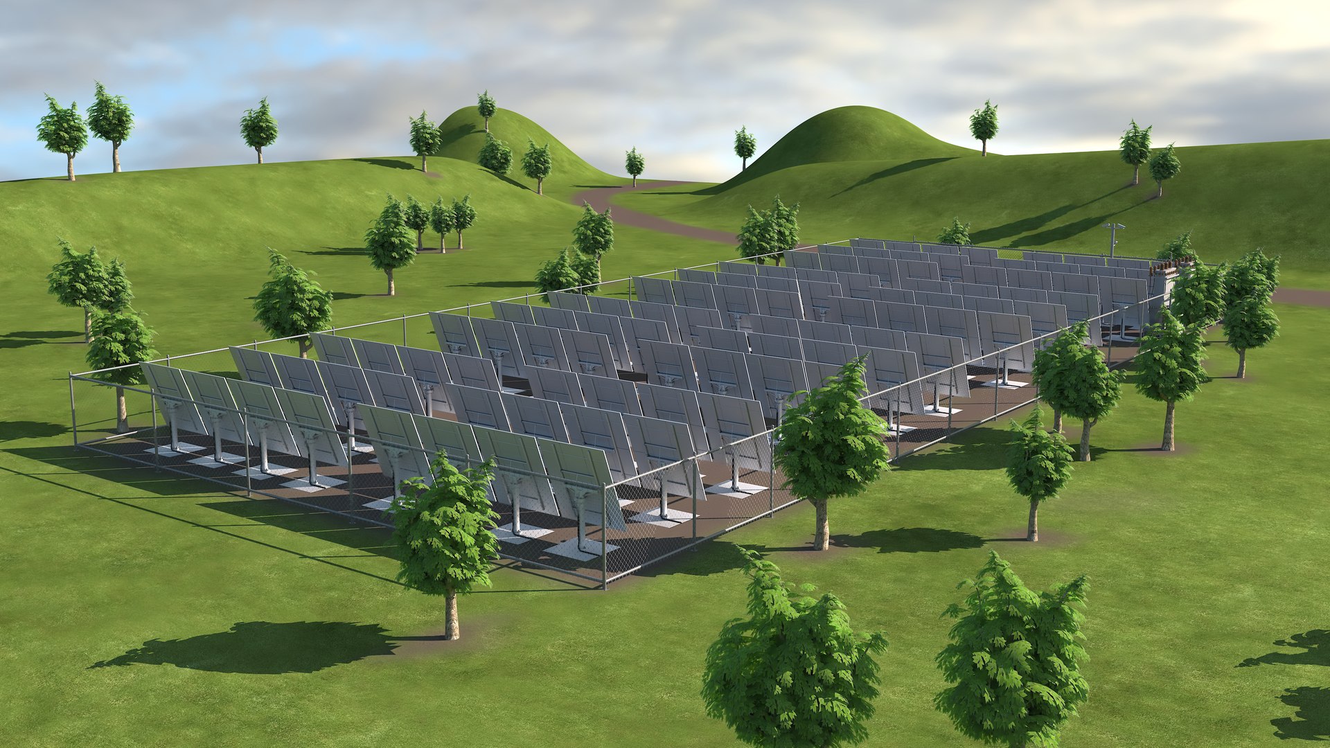 3D Model Solar Power Plant - TurboSquid 2275106