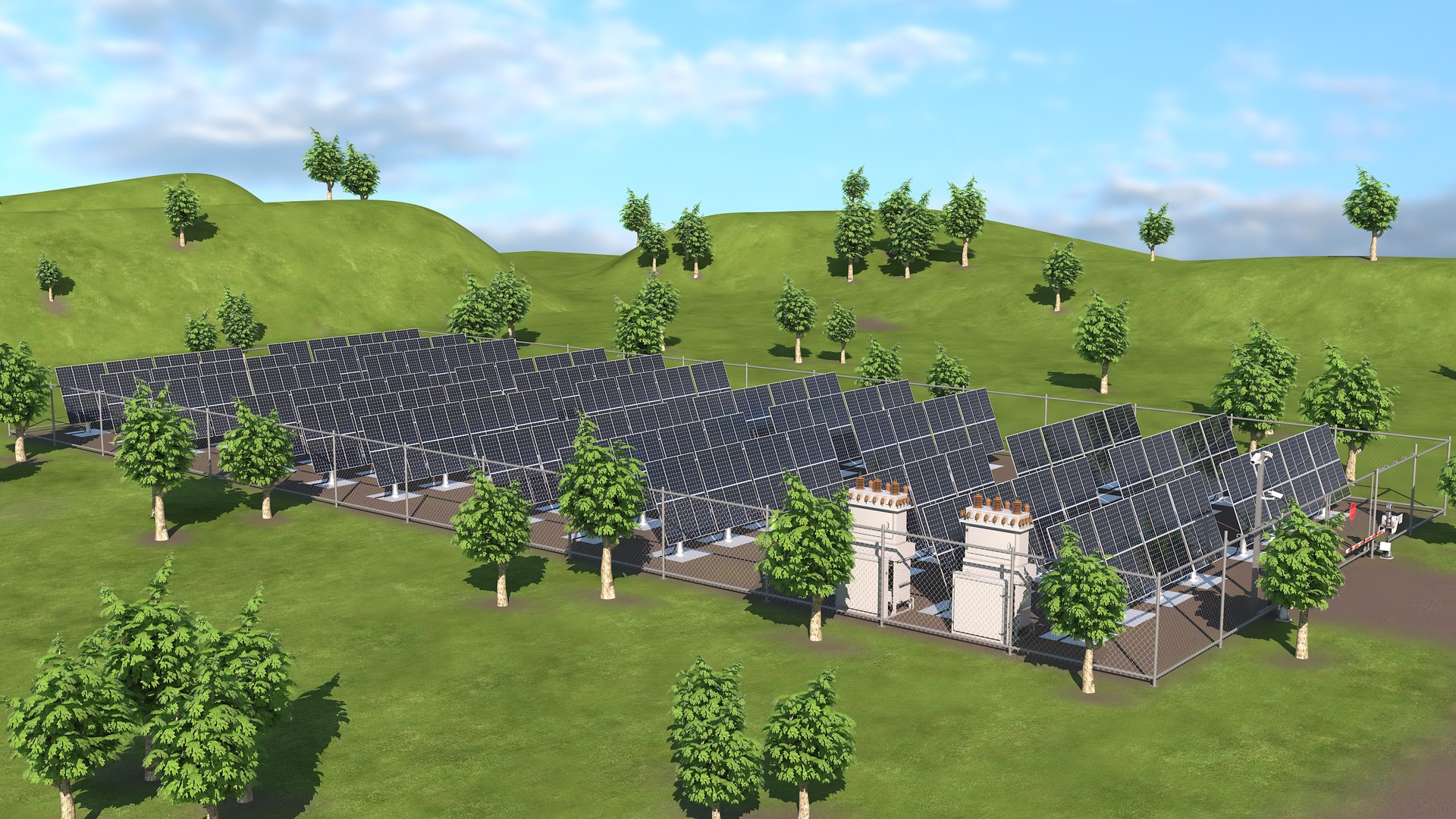 3D Model Solar Power Plant - TurboSquid 2275106