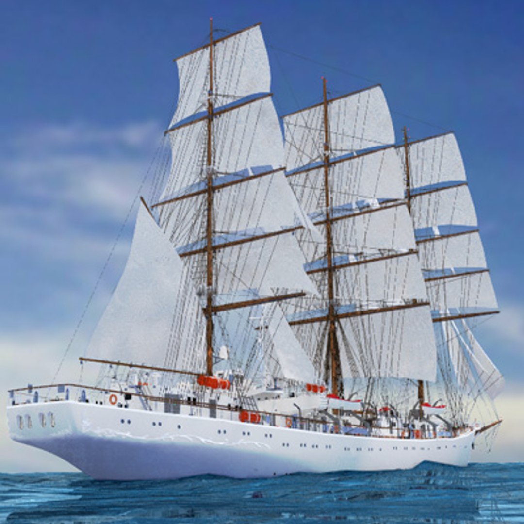 3d modern sailing ship model