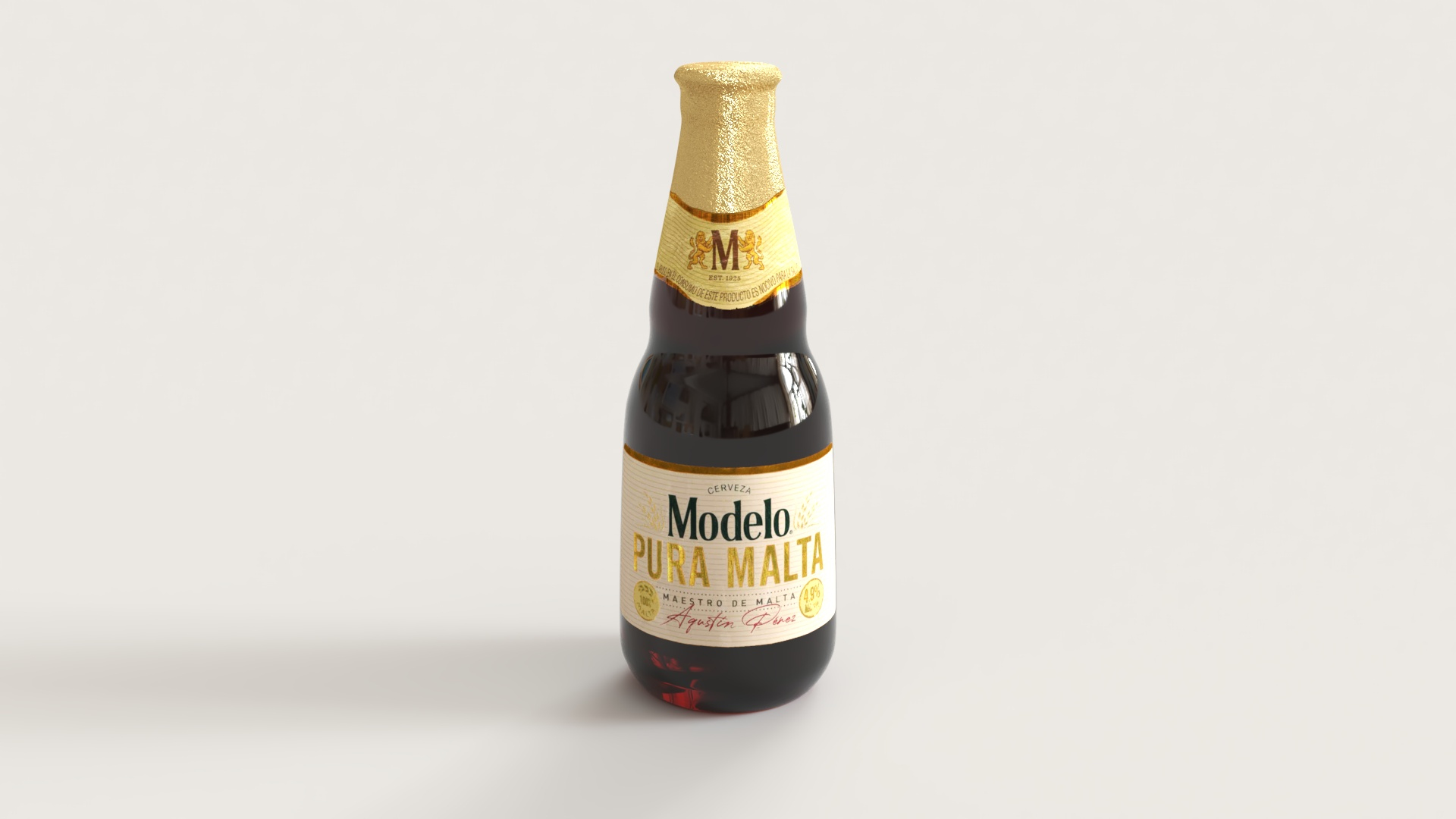 Cerveza Modelo Pura Malta - Mexican Beer Model - TurboSquid 2123495