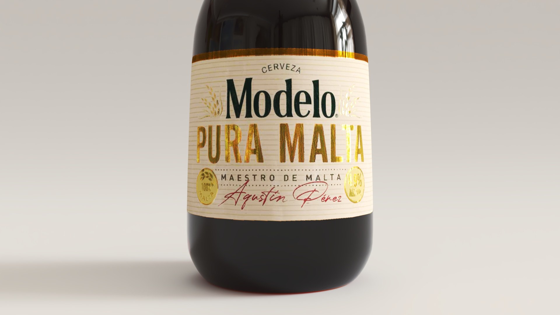 Cerveza Modelo Pura Malta - Mexican Beer Model - TurboSquid 2123495