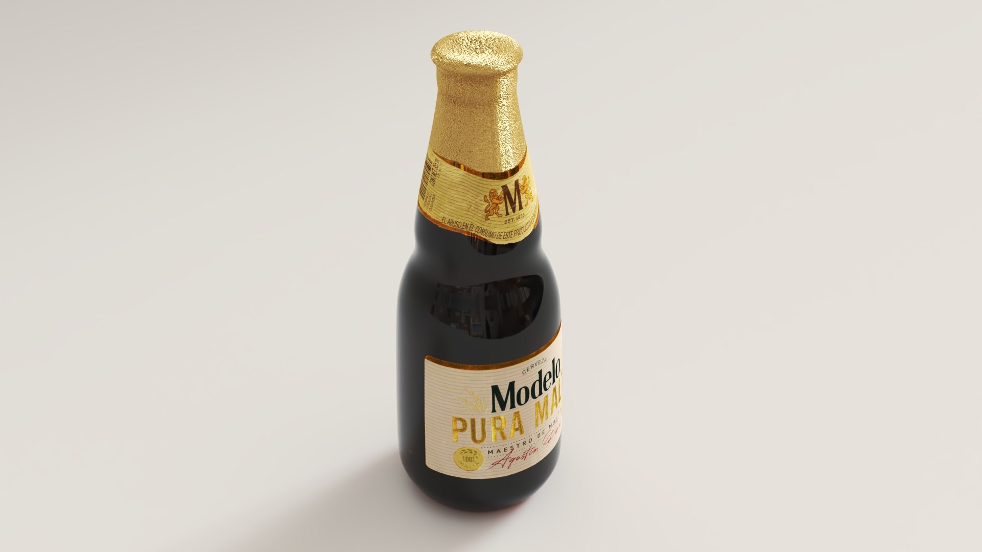 Cerveza Modelo Pura Malta - Mexican Beer Model - TurboSquid 2123495