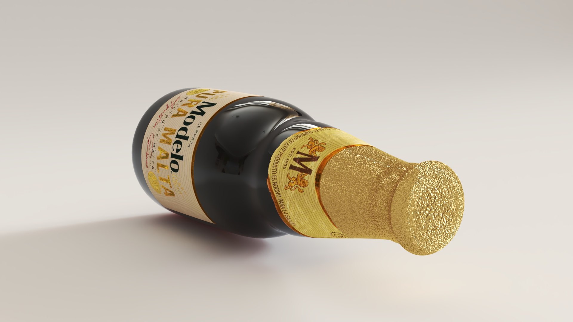 Cerveza Modelo Pura Malta - Mexican Beer Model - TurboSquid 2123495