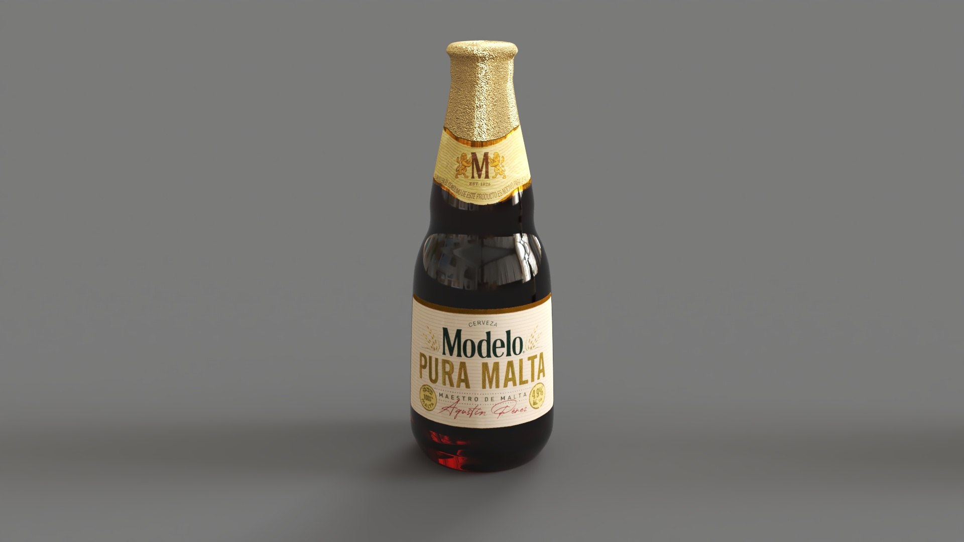 Cerveza Modelo Pura Malta - Mexican Beer Model - TurboSquid 2123495