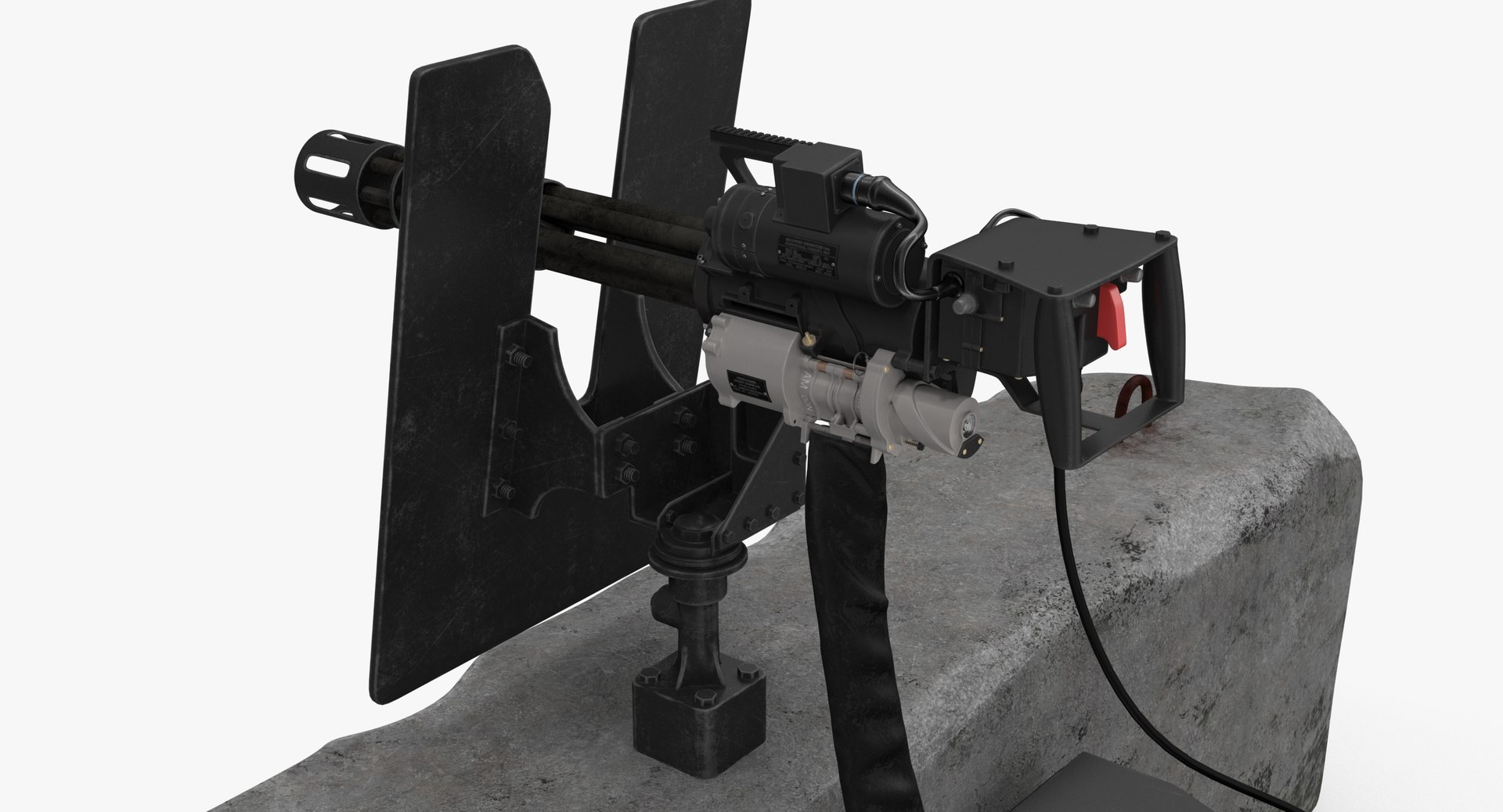 Minigun M134 Clean Mounted 3D Model - TurboSquid 1198788