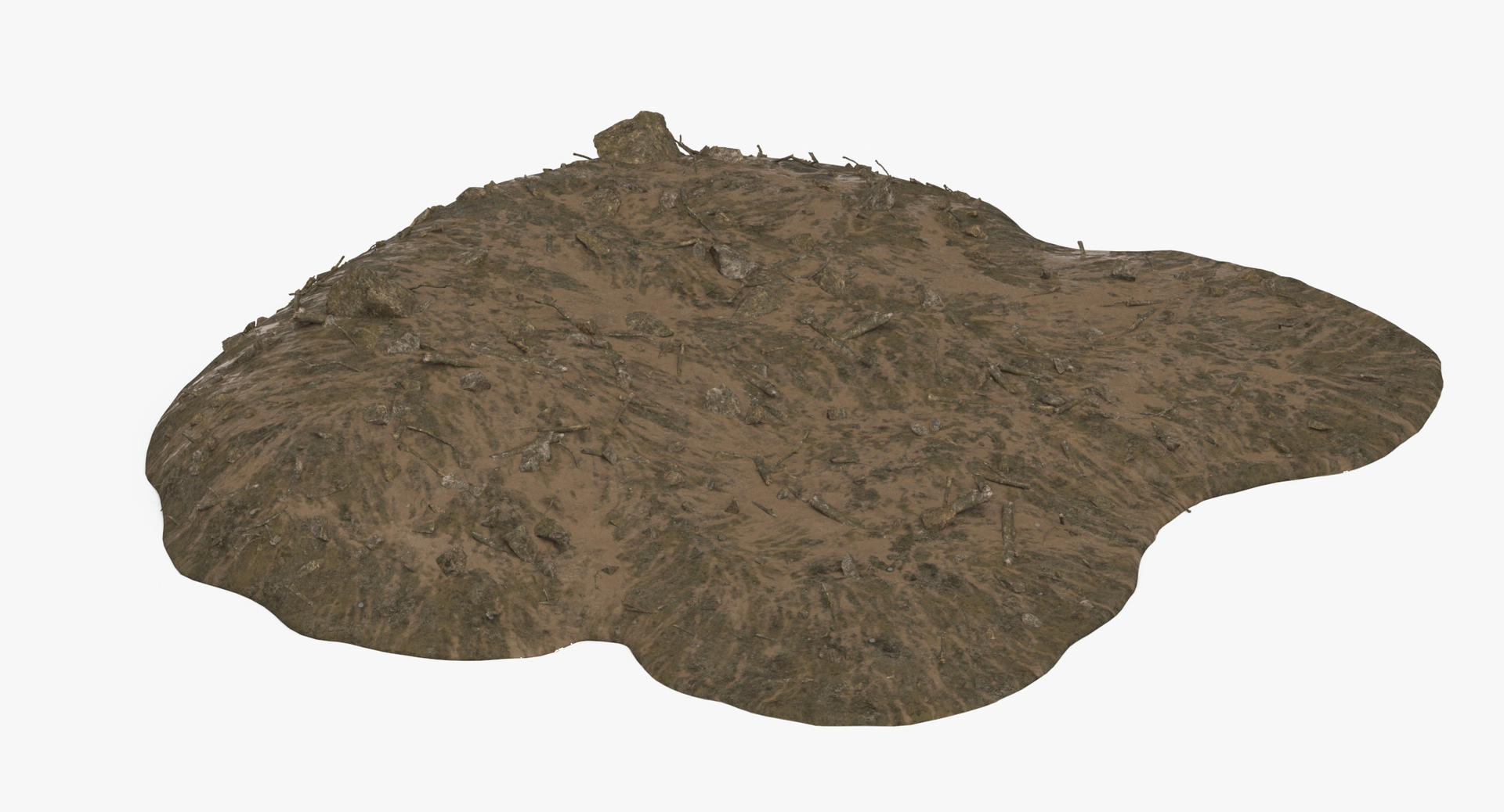 Branch And Rock Landslide Model - TurboSquid 2242099