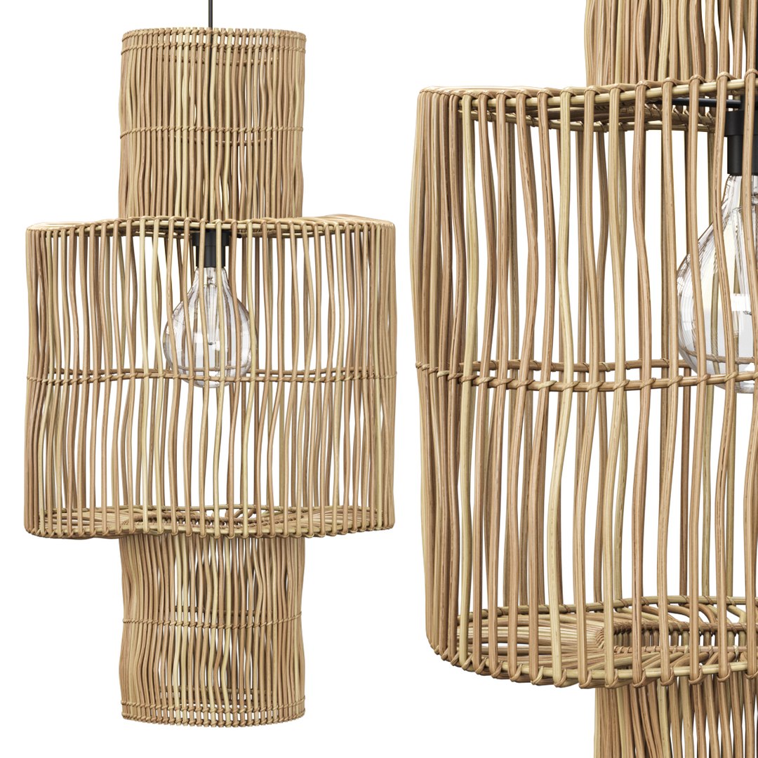 3D Hanging rattan lamp shade by Tine K Home model - TurboSquid 1755051