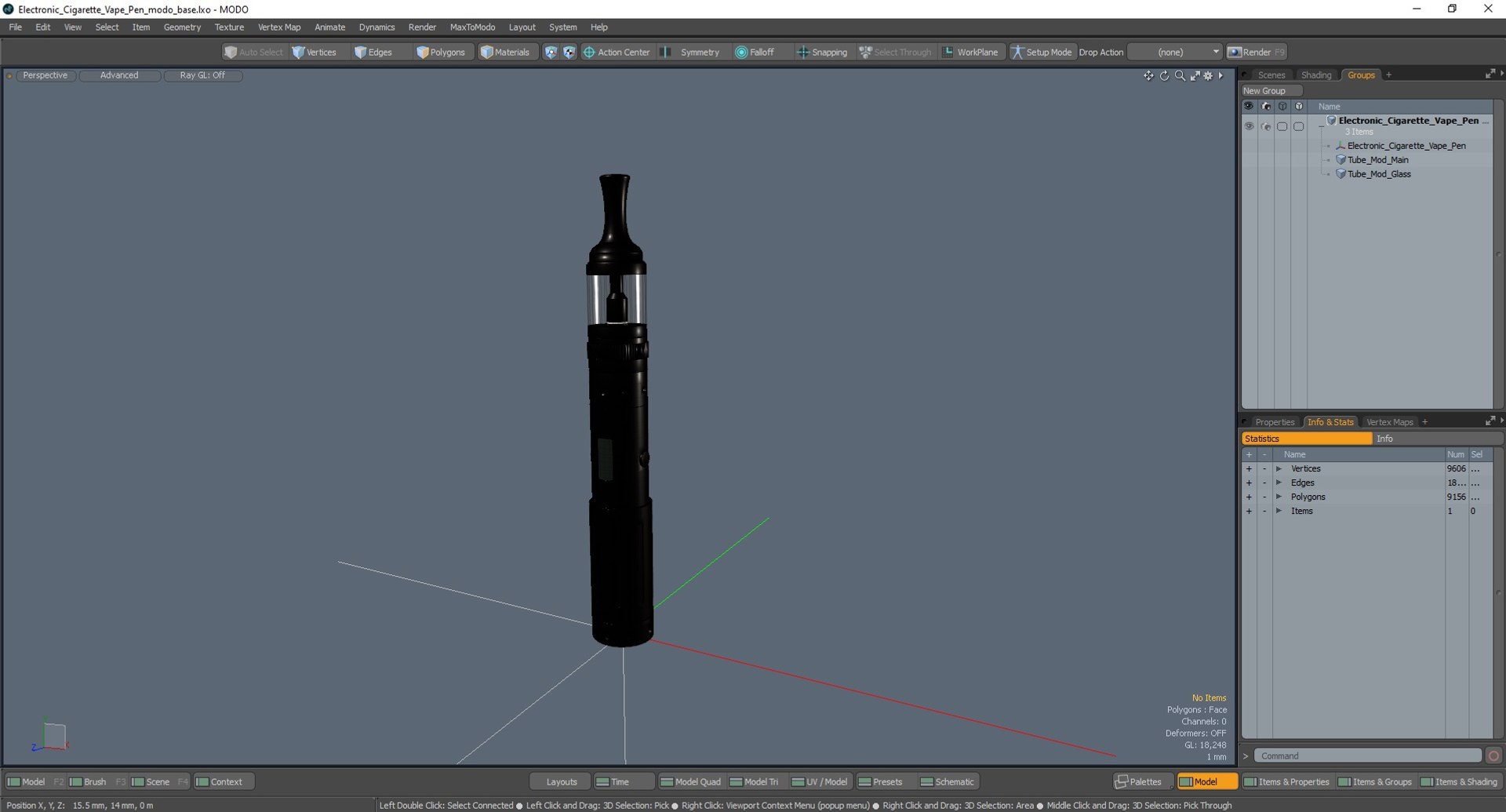 Electronic Cigarette Vape Pen 3D Model - TurboSquid 2262533