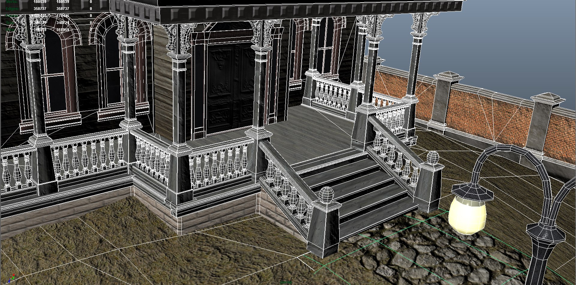 Abandoned Mansion Pbr 3d Model