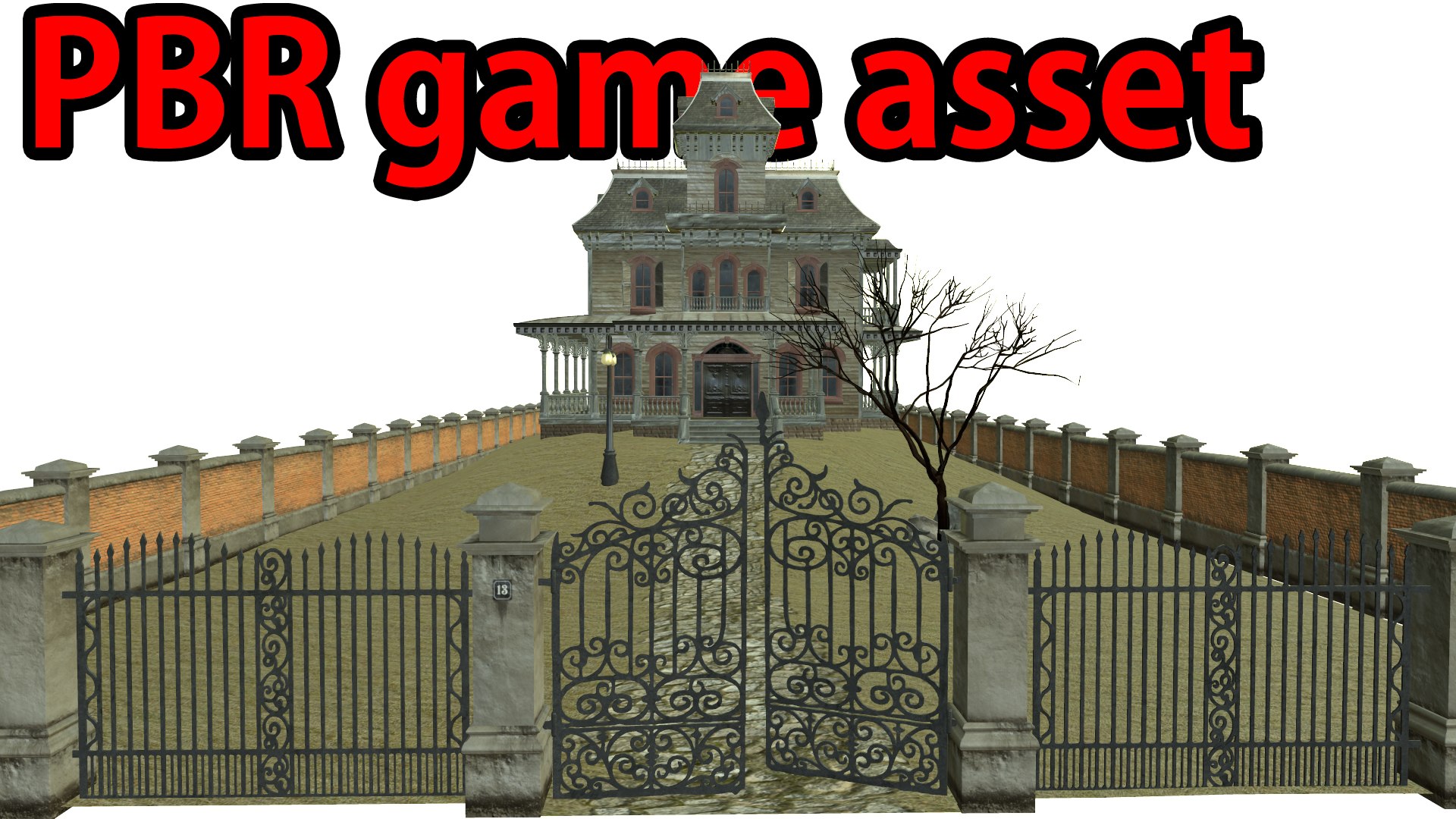 Abandoned Mansion Pbr 3d Model