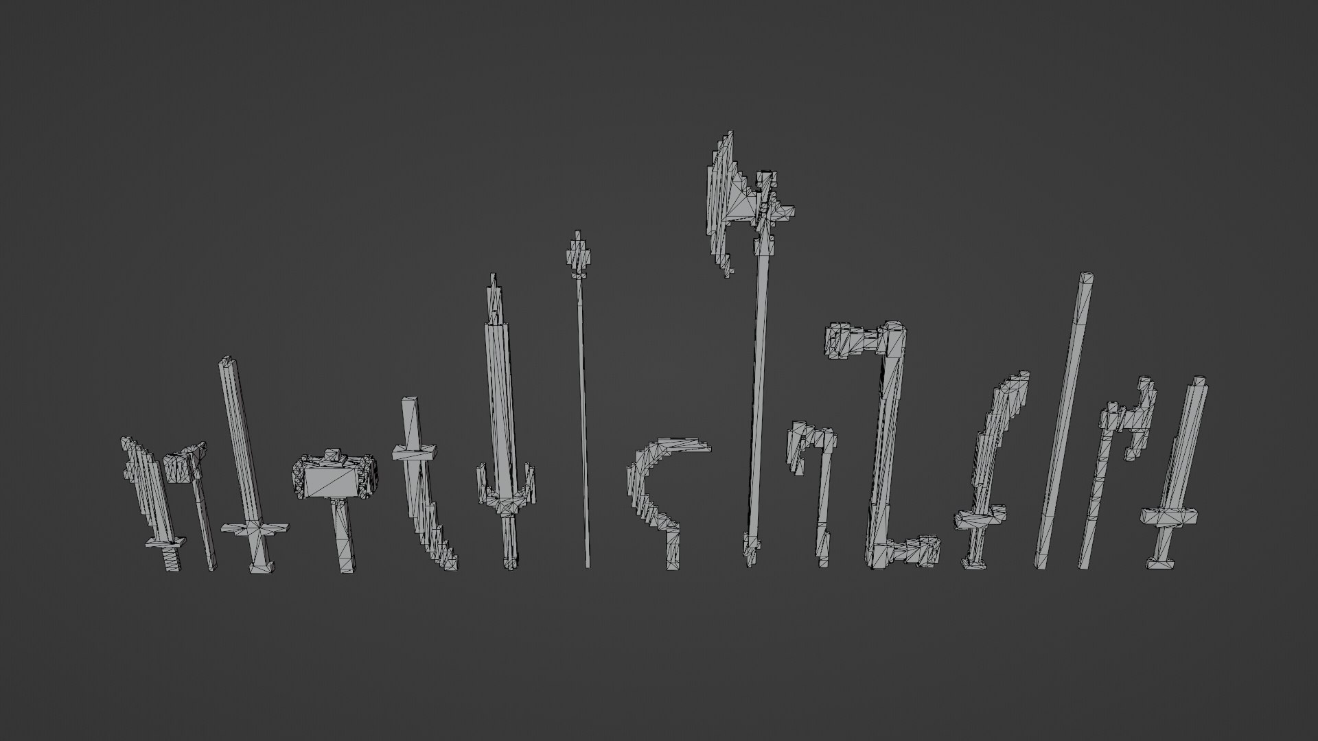 Voxel Weapon Collection model - TurboSquid 1945730