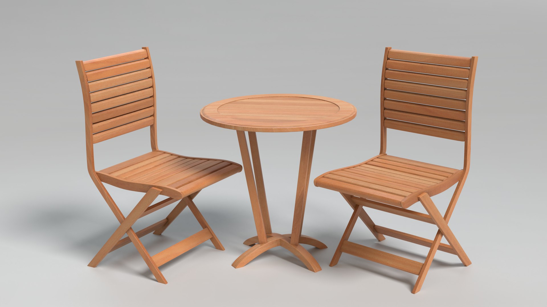 3D Model Bistro Table Chairs - TurboSquid 1512717