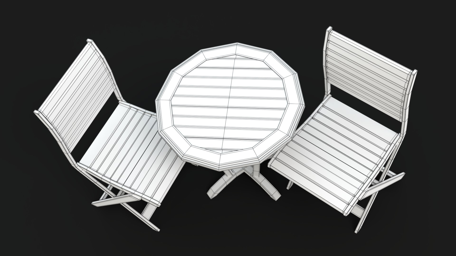 3D Model Bistro Table Chairs - TurboSquid 1512717