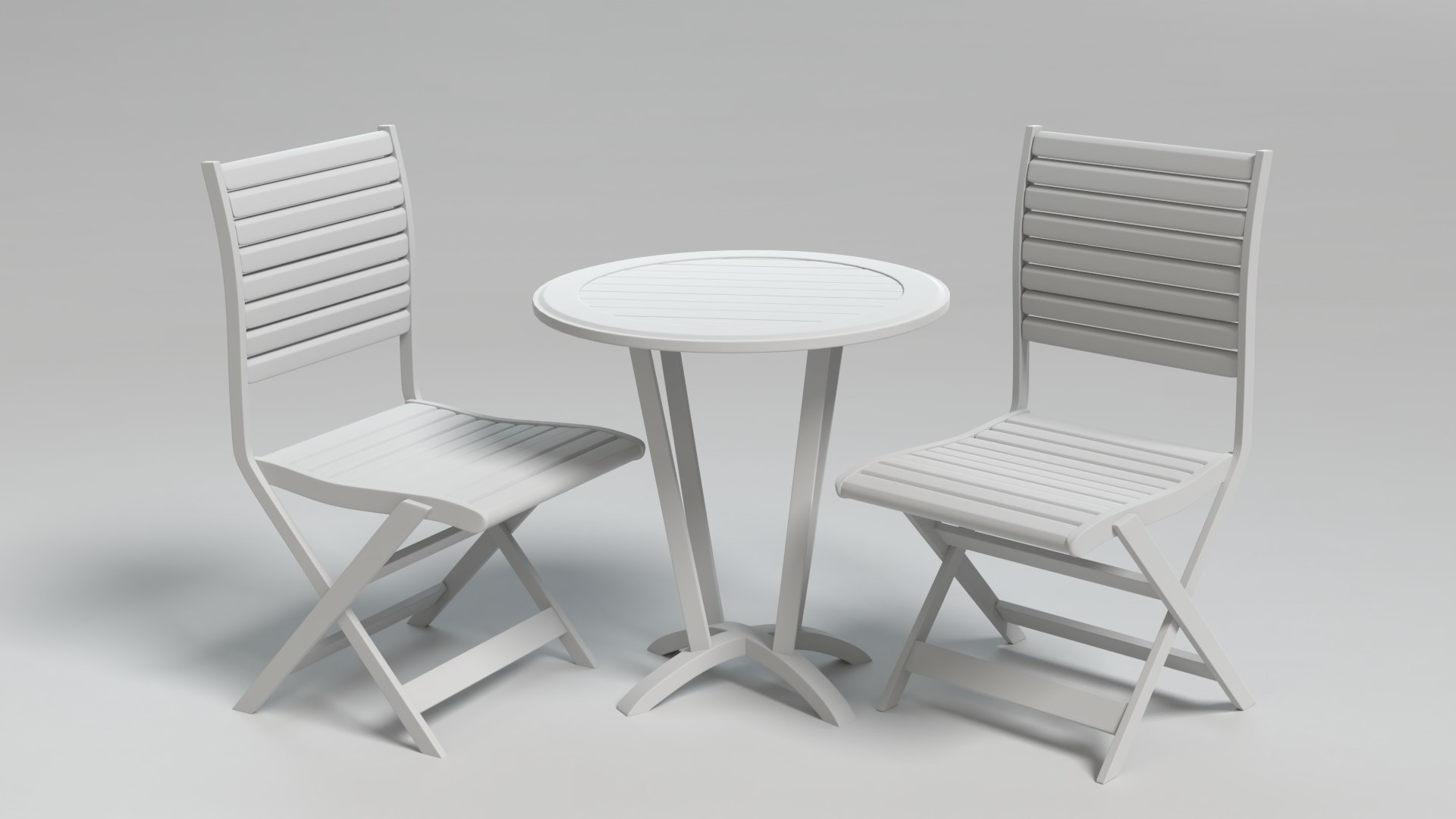 3D Model Bistro Table Chairs - TurboSquid 1512717