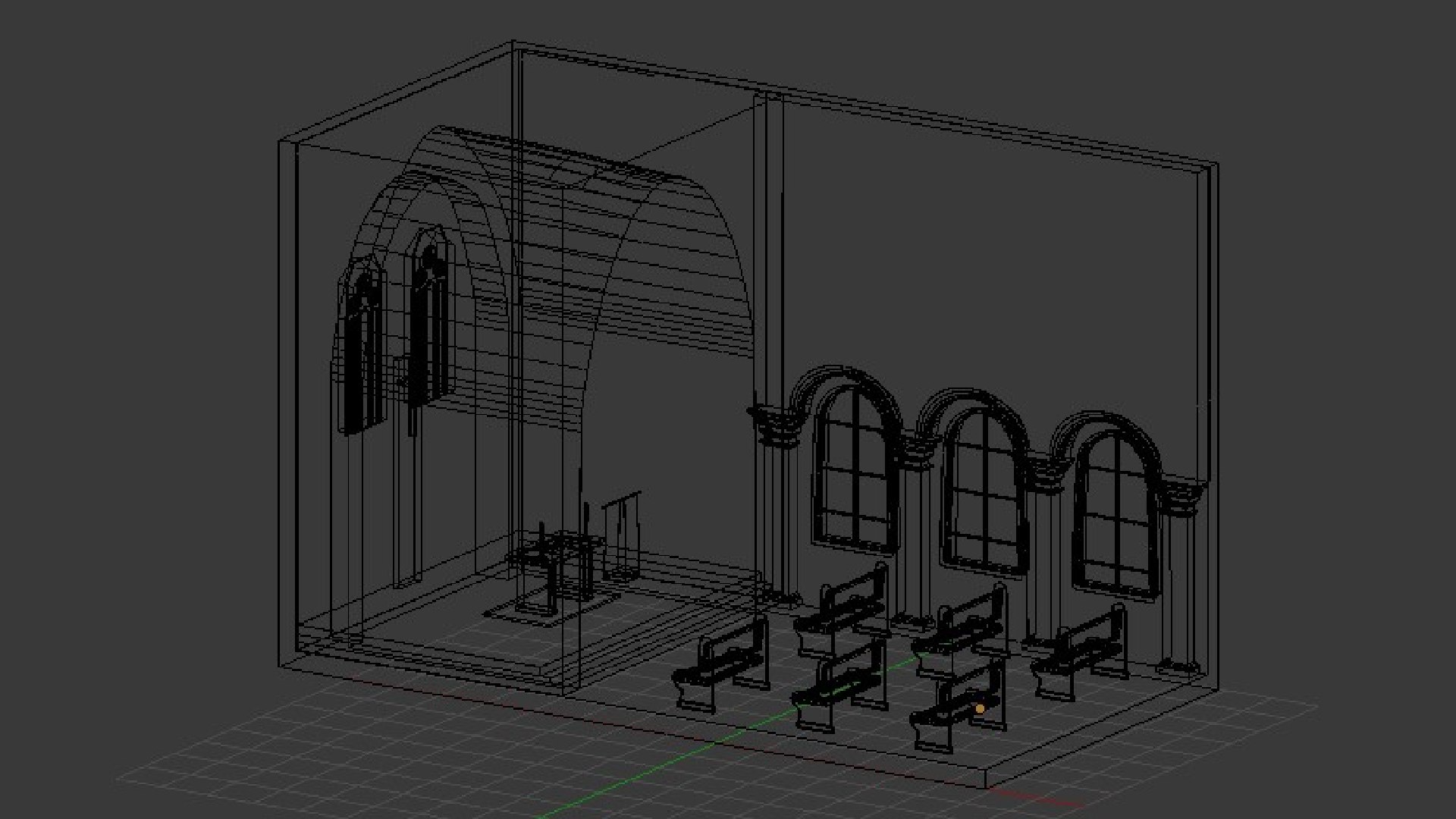 Isometric Church Interior 3D - TurboSquid 2342945