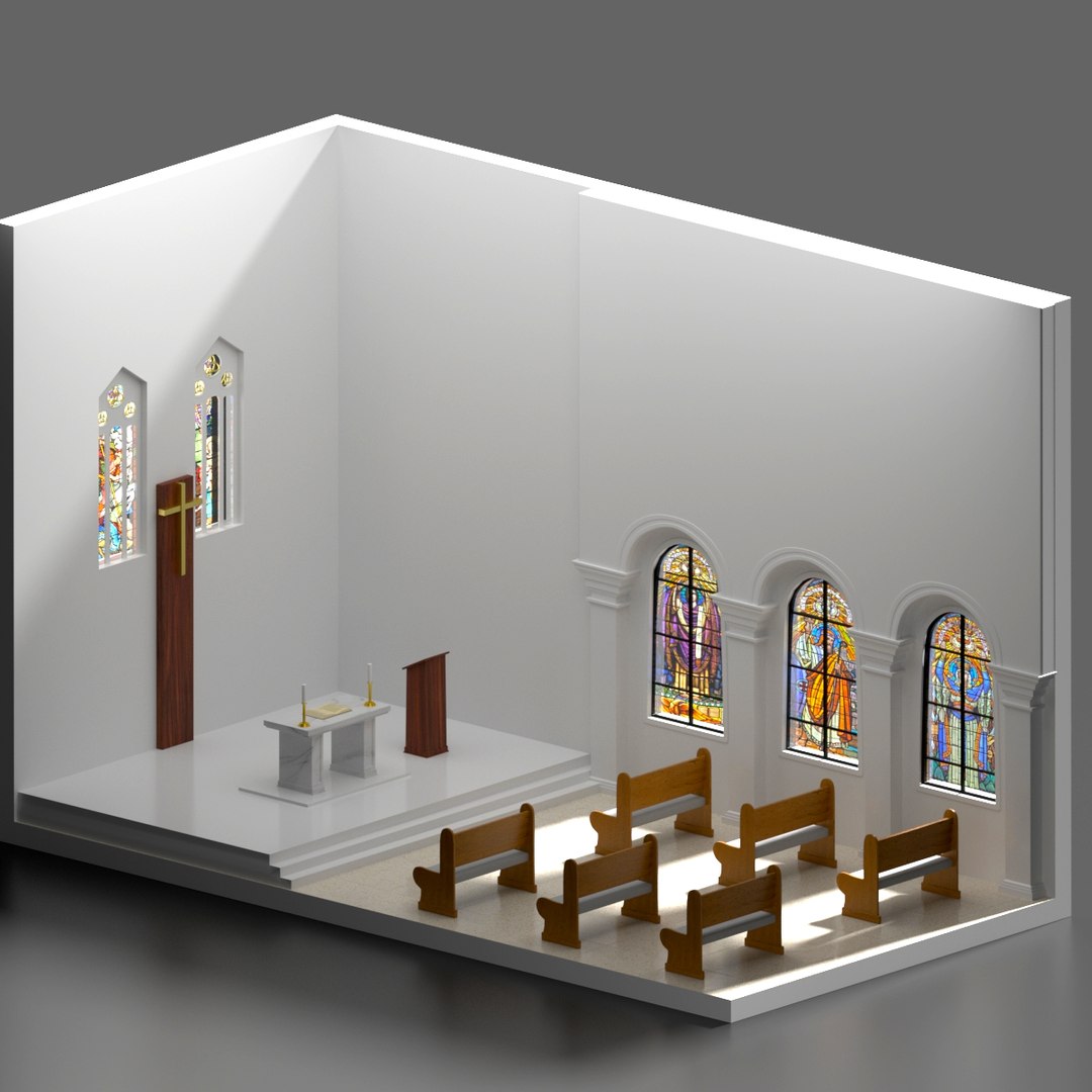 Isometric Church Interior 3D - TurboSquid 2342945