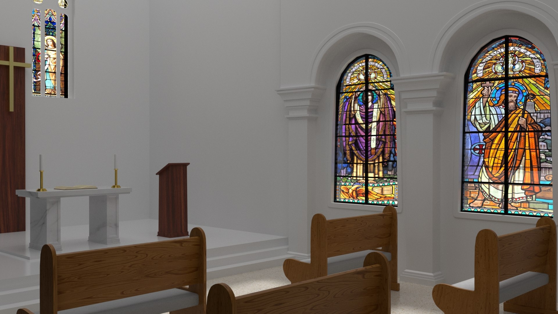 Isometric Church Interior 3D - TurboSquid 2342945