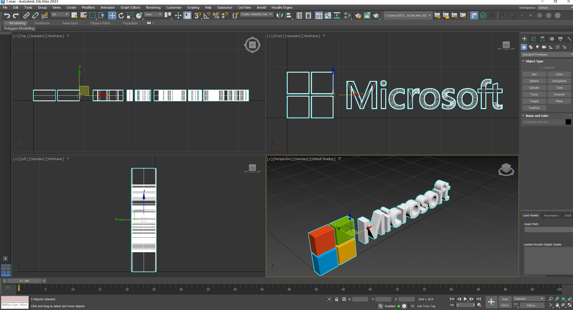 3D Model Microsoft Logo 3d Microsoft LOGO Pbr - TurboSquid 2521619