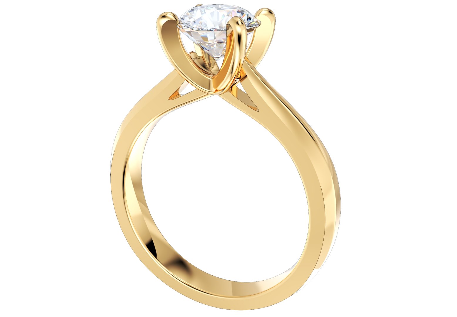 3D Engagement Ring Design STL CAD File Download Model Size 5 US CA5 3D ...