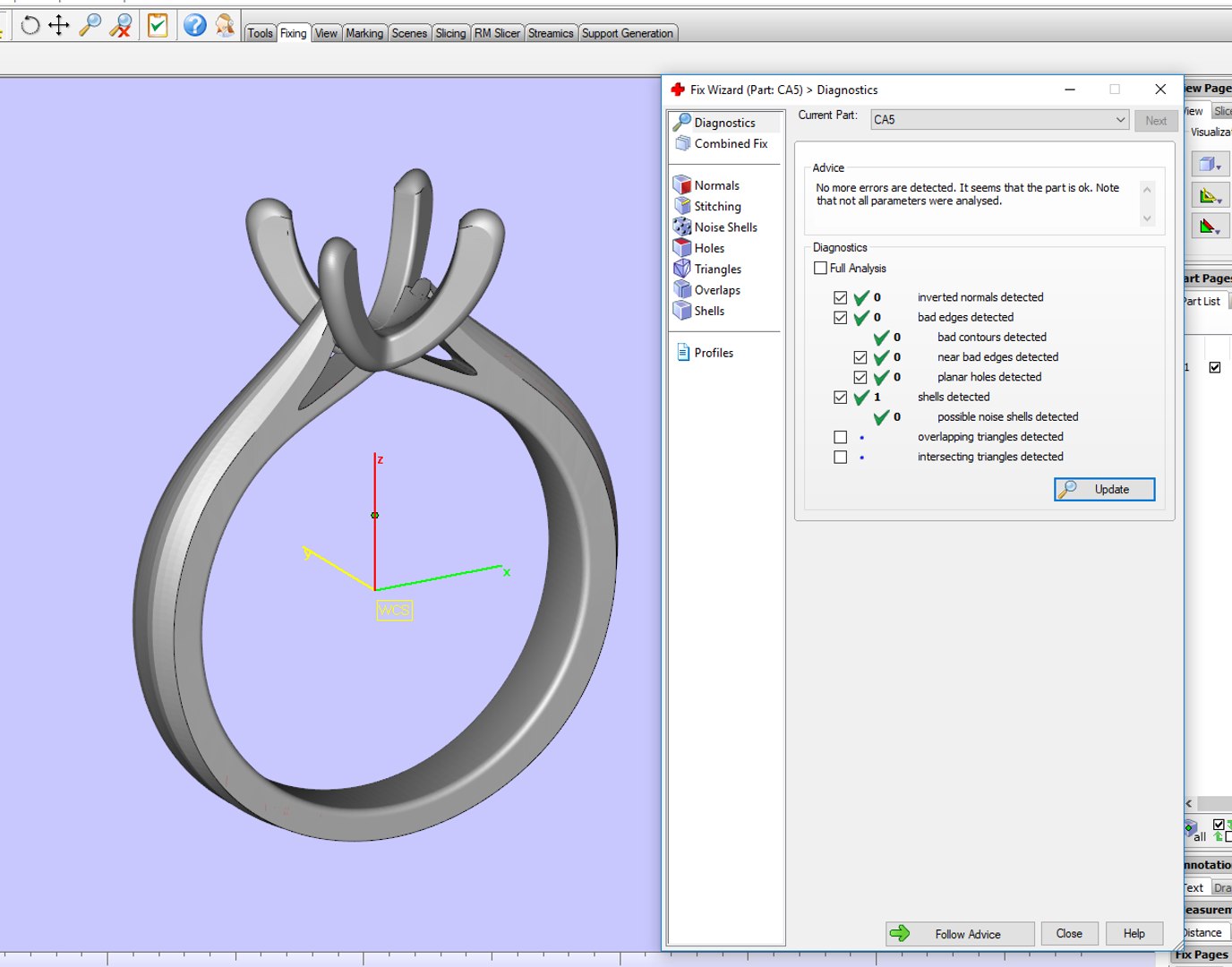 3D Engagement Ring Design STL CAD File Download Model Size 5 US CA5 3D ...