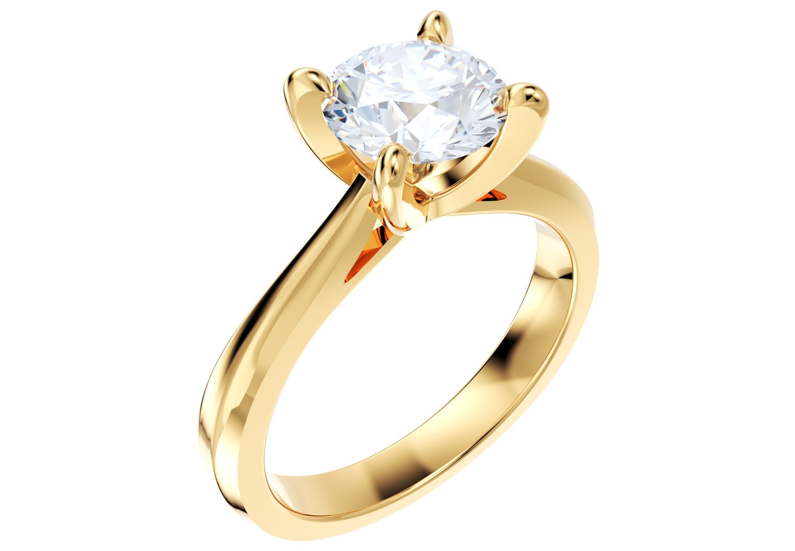 3D Engagement Ring Design STL CAD File Download Model Size 5 US CA5 3D ...