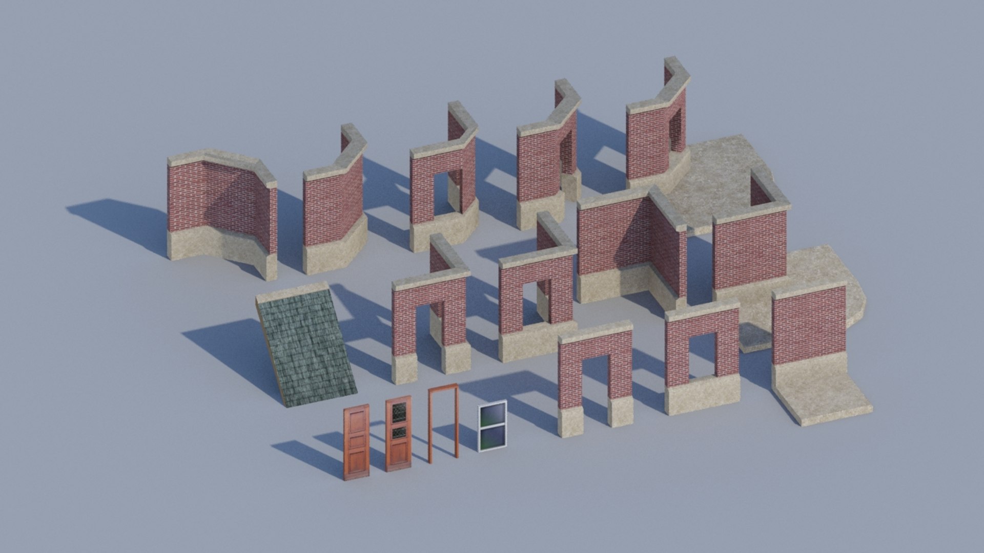 3dsmax Modular Walls Pack